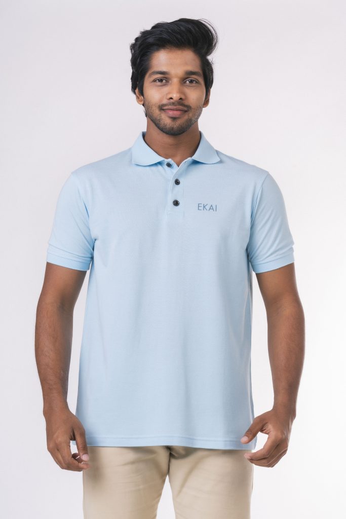 DAVID - LIGHT BLUE POLO SHIRT - EKAI
